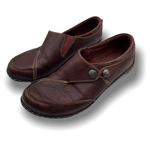 Clarks | Shoes | Clarks Collection Comfort Sz M Redwood Brown Leather ...